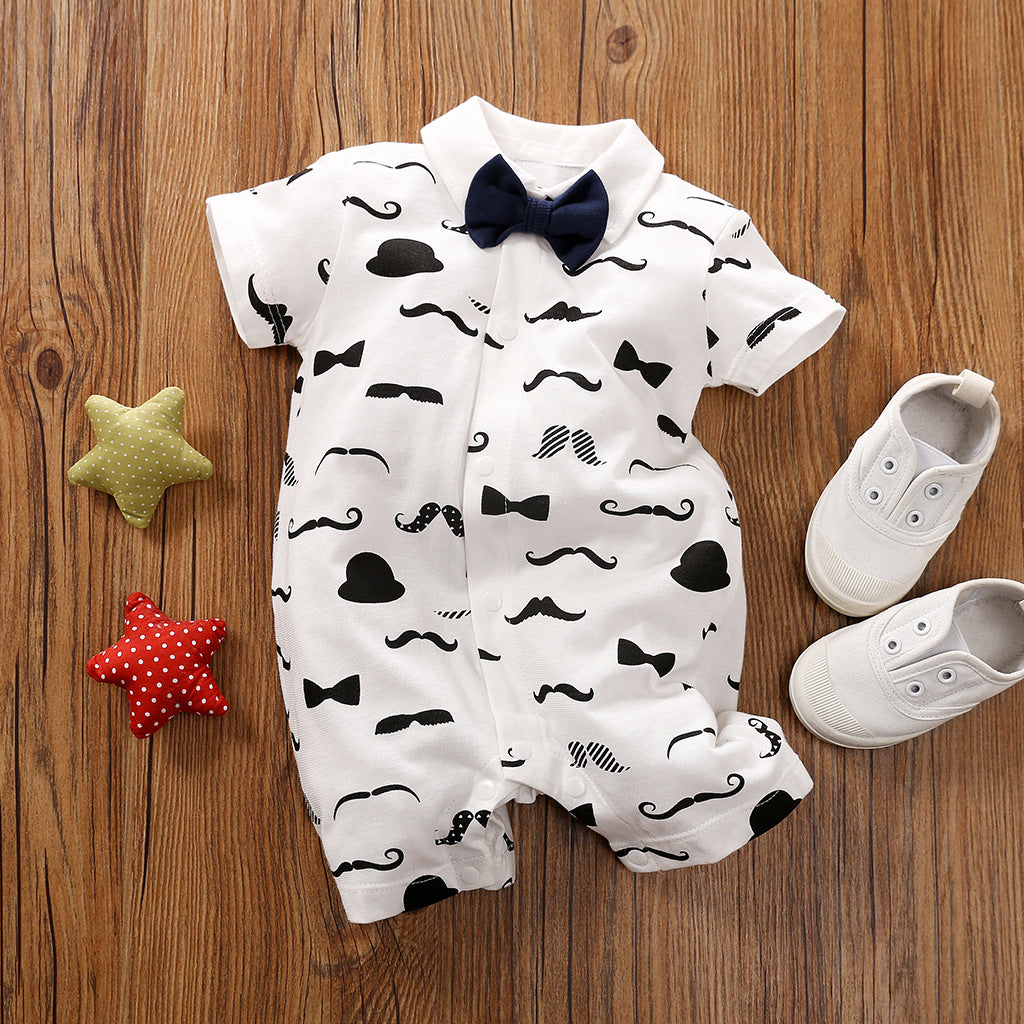 Body blanco con estampa de bigotes y moño – Mi Bebe